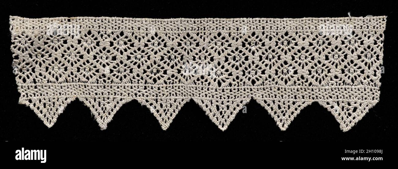 Insertion and Edging, 16th century. Italy, 16th century. Knotted lace ...