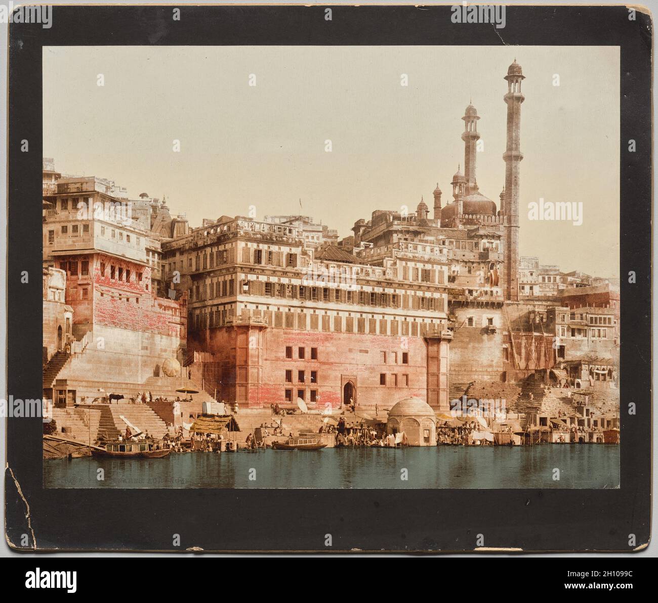 India. Benares. Aurangzeb's Mosque, after a photo by Dr. Kurt Boeck, c ...