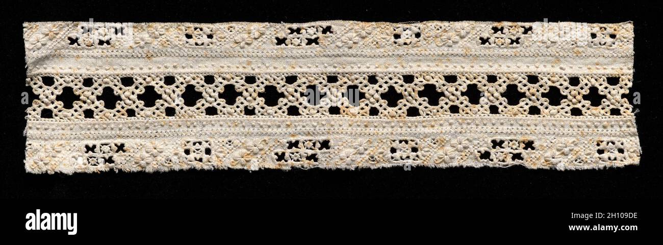 Needlepoint (Cutwork) Lace Band, mid 16th century. Italy, Venice, mid ...