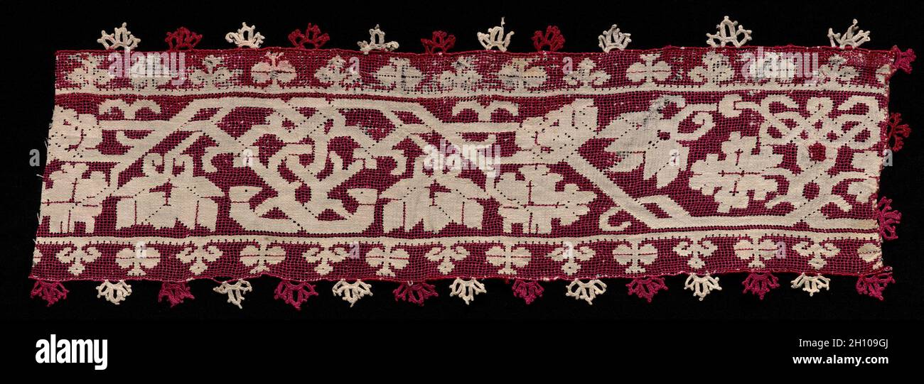 Needlepoint (Drawnwork) Lace Band, 16th-17th century. Italy, 16th-17th ...