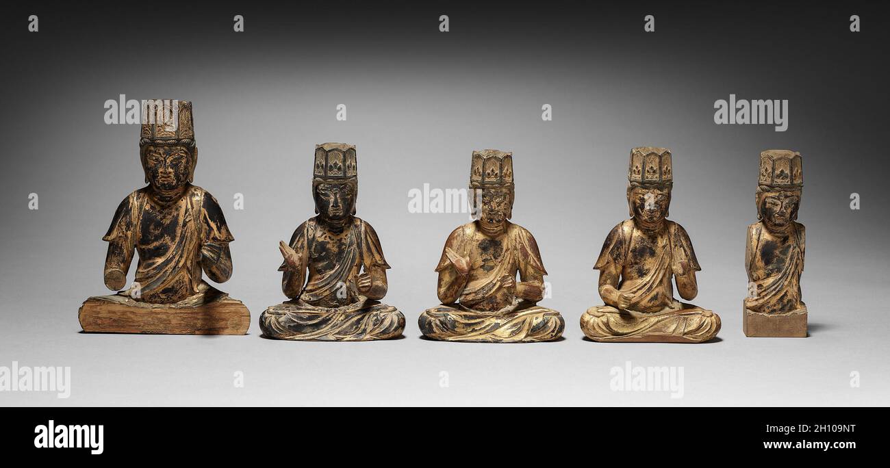 Set of Five Bodhisattvas, 900s-1100s. Japan, Heian period (794–1185 ...