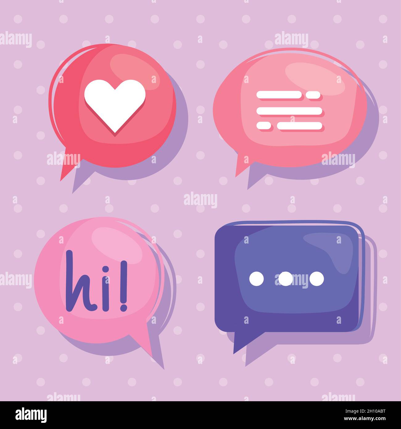 four virtual relationship bubbles Stock Vector Image & Art - Alamy