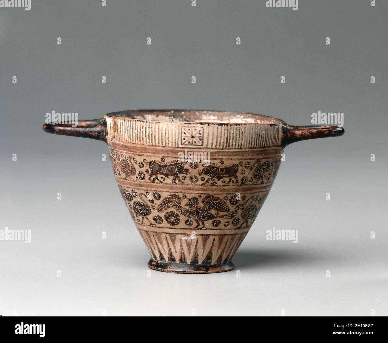 Black-Figure Kotyle (Drinking Cup): Animal Friezes, 600s-500s BC, with ...