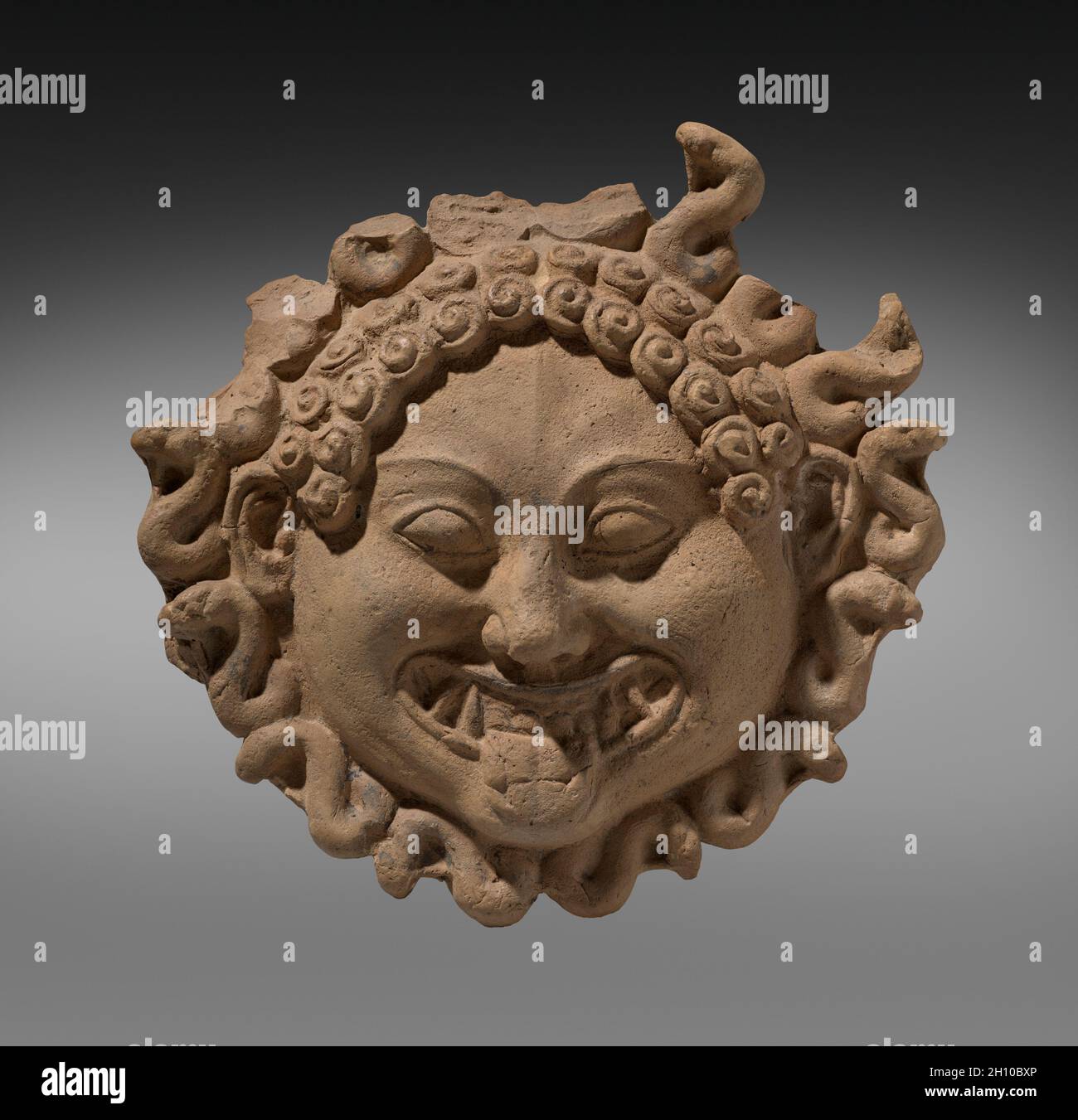 Gorgoneion Antefix (Ornamental Roof Tile), c. 500 BC. Greek/South ...