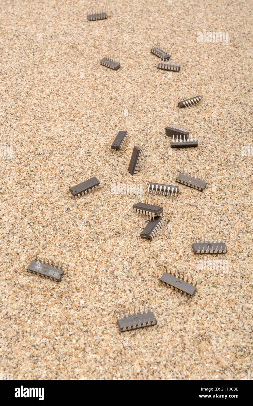 Ics buried in sand hi-res stock photography and images - Alamy