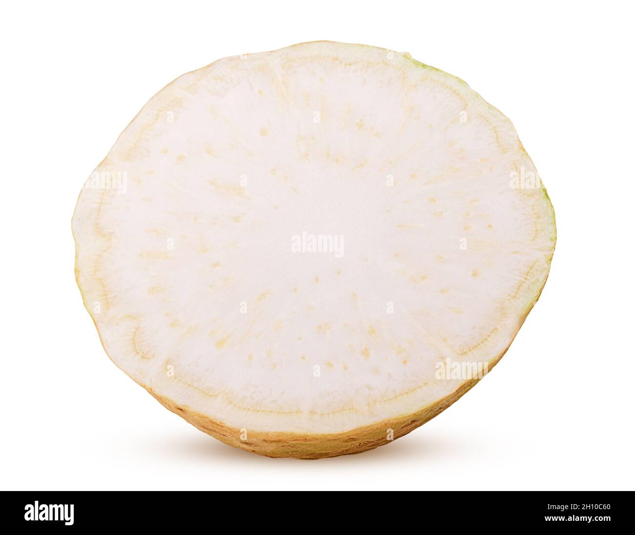 Fresh celery root cut in half isolated on white background. Clipping ...