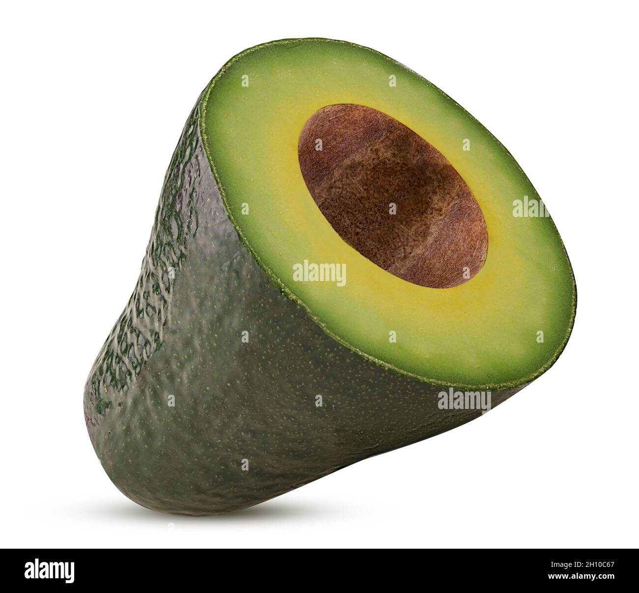 Avocado cut in half without bone isolated on white background Clipping ...