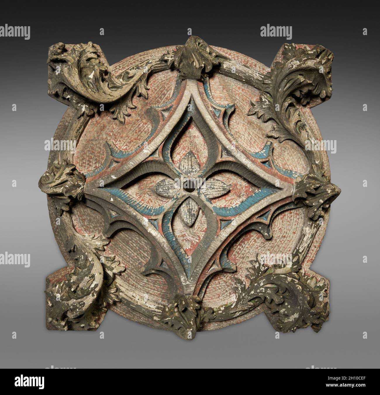 Roof Boss, 1400s. Northern Spain, 15th century. Limestone with traces ...