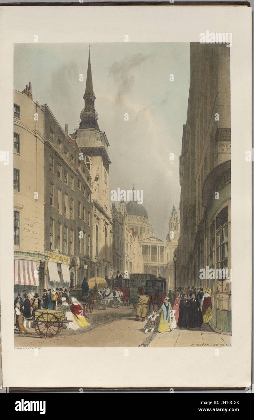 London As It Is: St. Paul's, from Ludgate Hill, 1842. Thomas Shotter ...