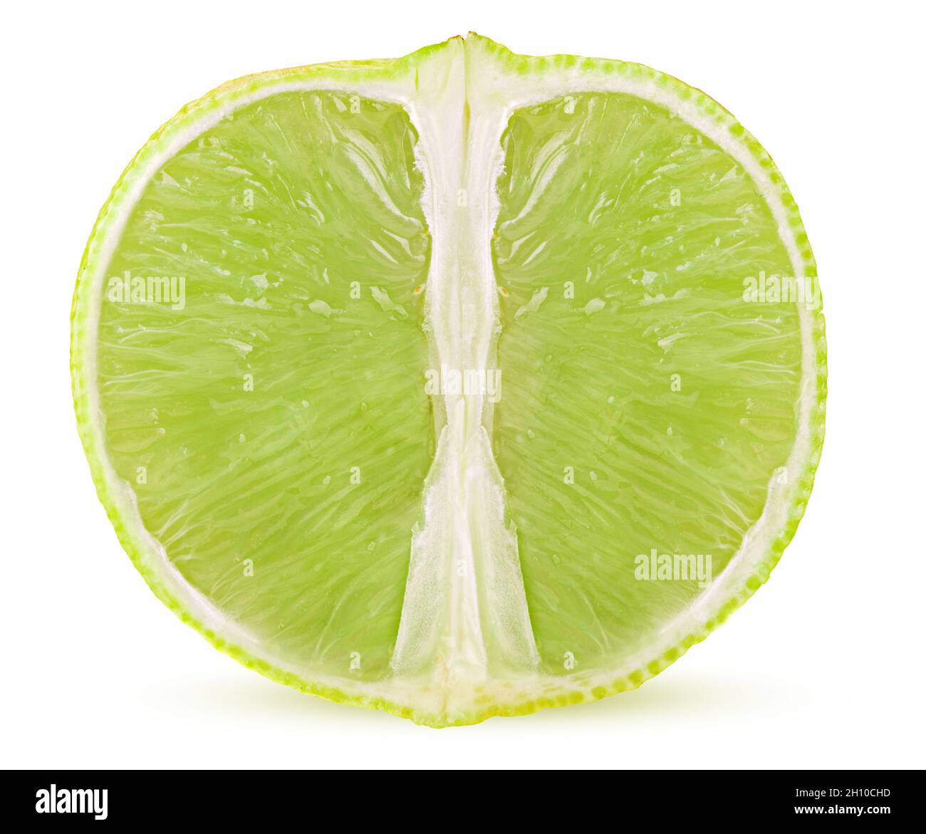 Fresh green lime cut in half isolated on white background. Clipping ...