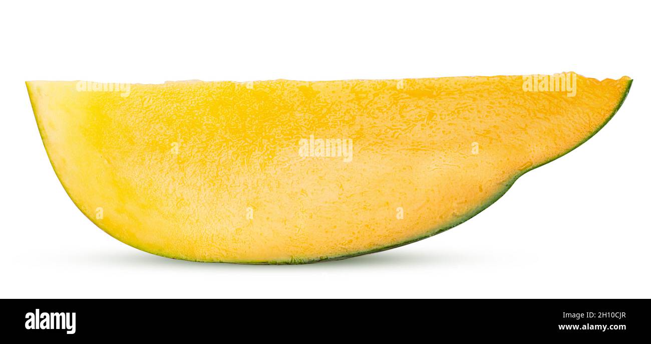 Mango exotic friut slice isolated on white background. Clipping Path ...