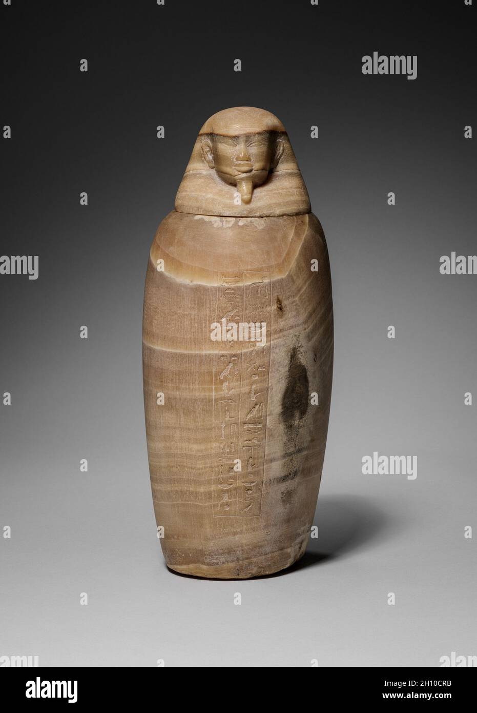 Canopic Jar with Man's Head, 664-525 BC. Egypt, Late Period, Dynasty 26 ...