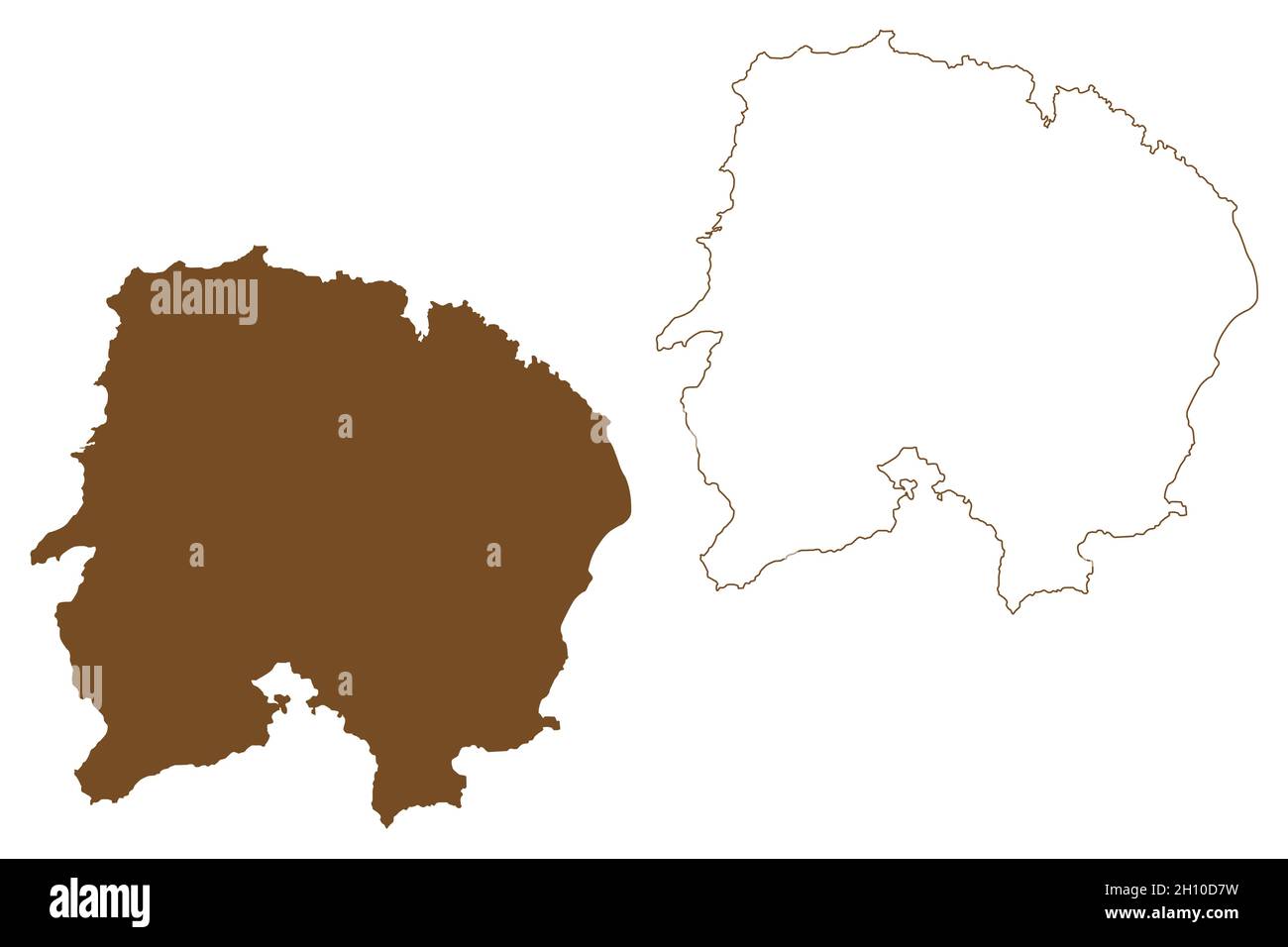 Belitung island (Republic of Indonesia, South East Asia) map vector ...