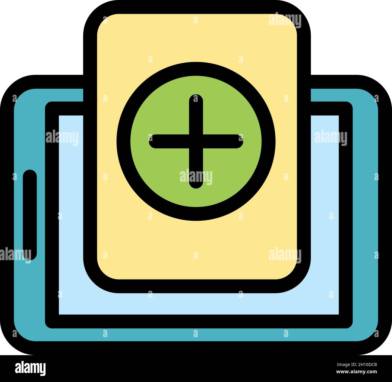 Digital patient card icon. Outline digital patient card vector icon ...
