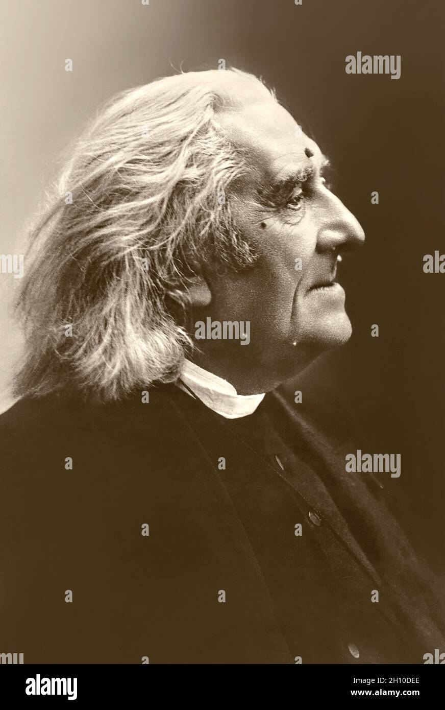 Portrait of Franz Liszt, 1811-1886, Hungarian composer, virtuoso ...