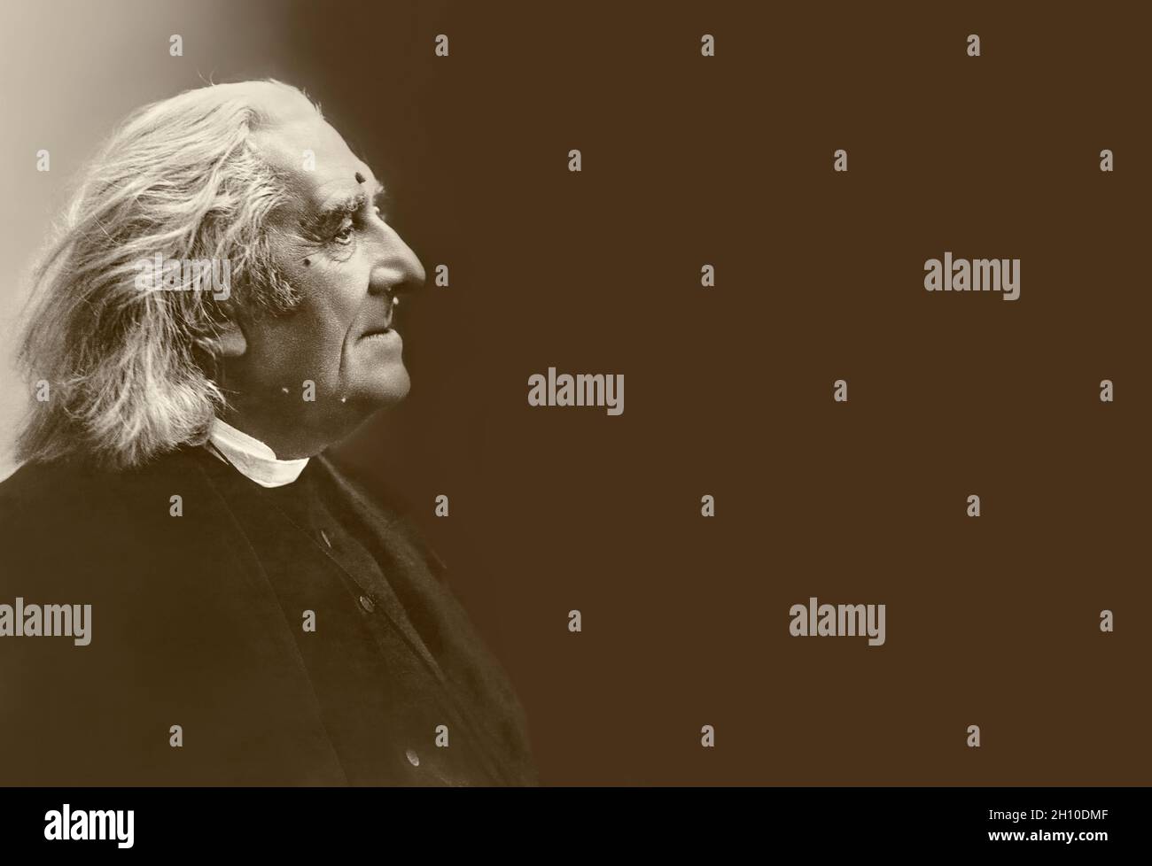 Portrait of Franz Liszt, 1811-1886, Hungarian composer, virtuoso ...