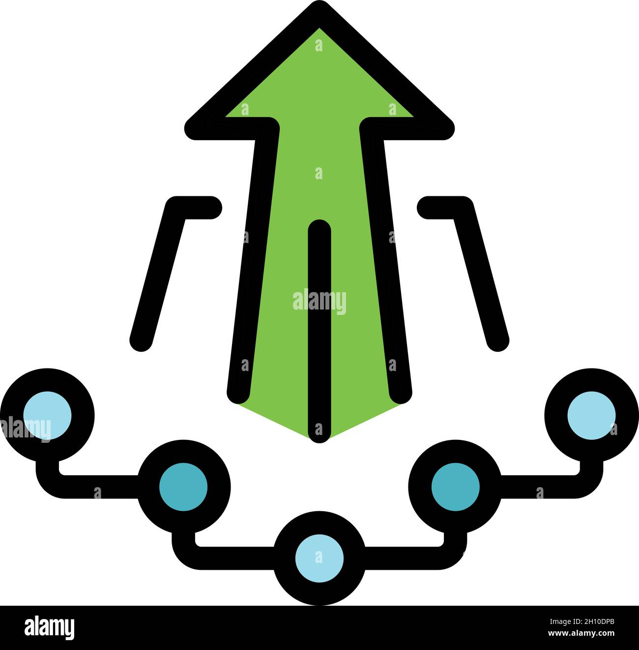 Career arrow icon. Outline career arrow vector icon color flat isolated ...