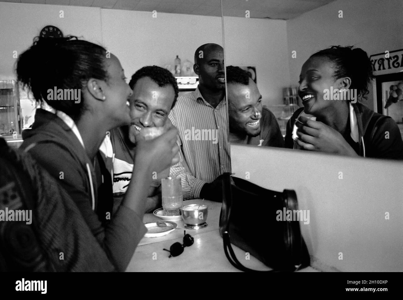 Ethiopia addis ababa cafe Black and White Stock Photos & Images - Alamy