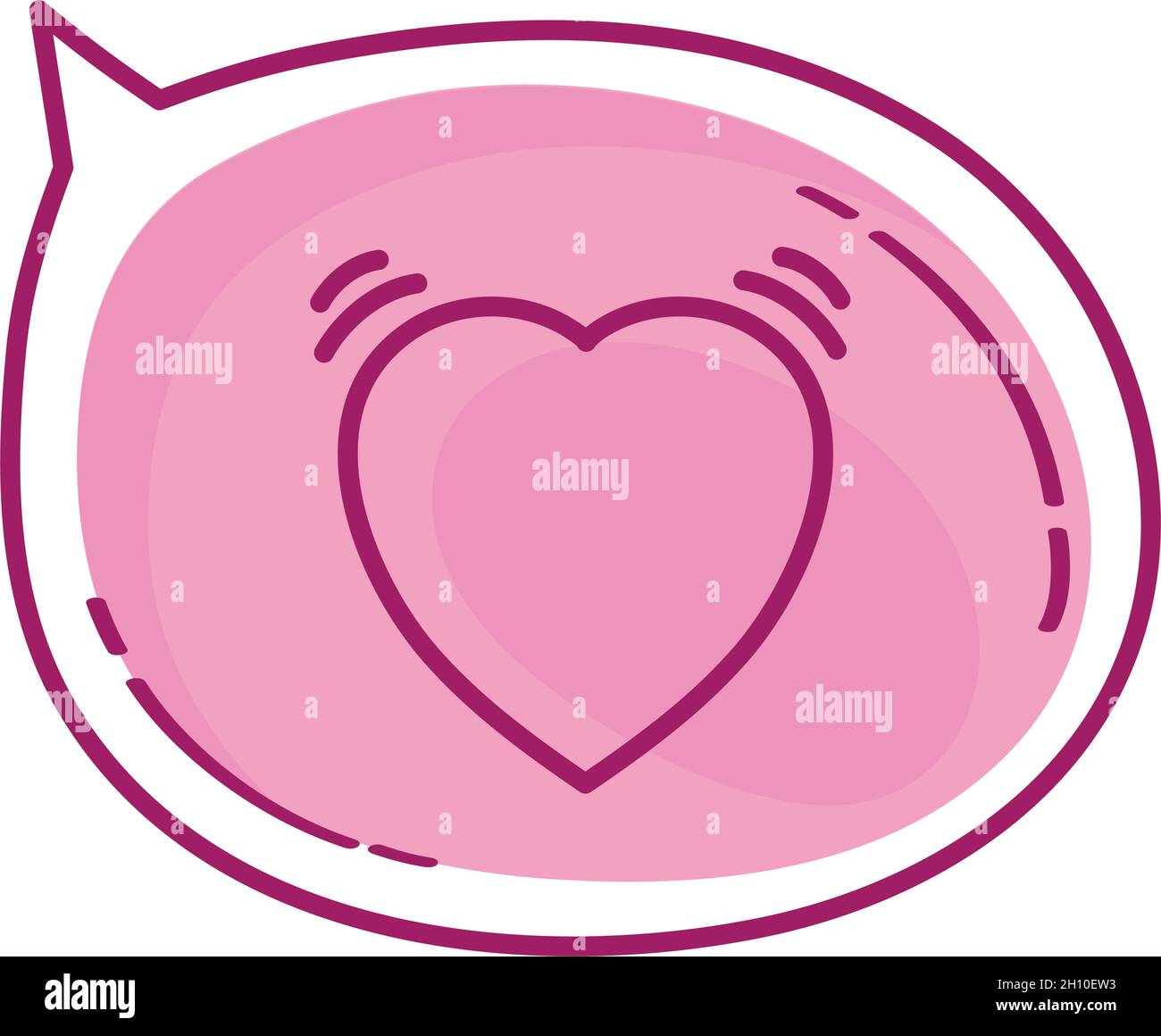 bubble with heart Stock Vector Image & Art - Alamy