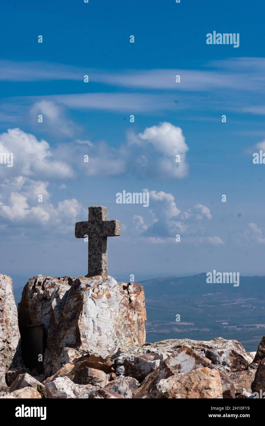 Stone cross on schafberg hi-res stock photography and images - Alamy
