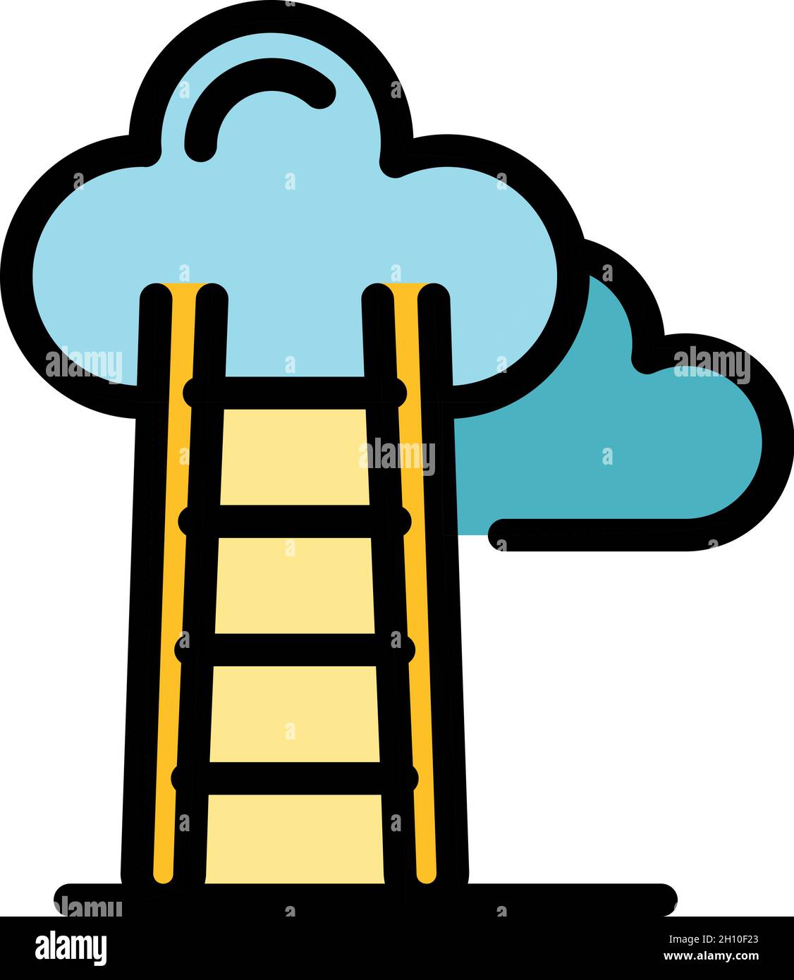 Career ladder icon. Outline career ladder vector icon color flat ...