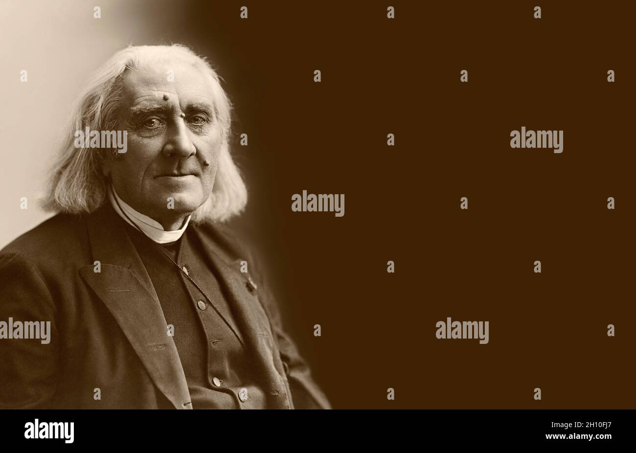 Portrait of Franz Liszt, 1811-1886, Hungarian composer, virtuoso ...