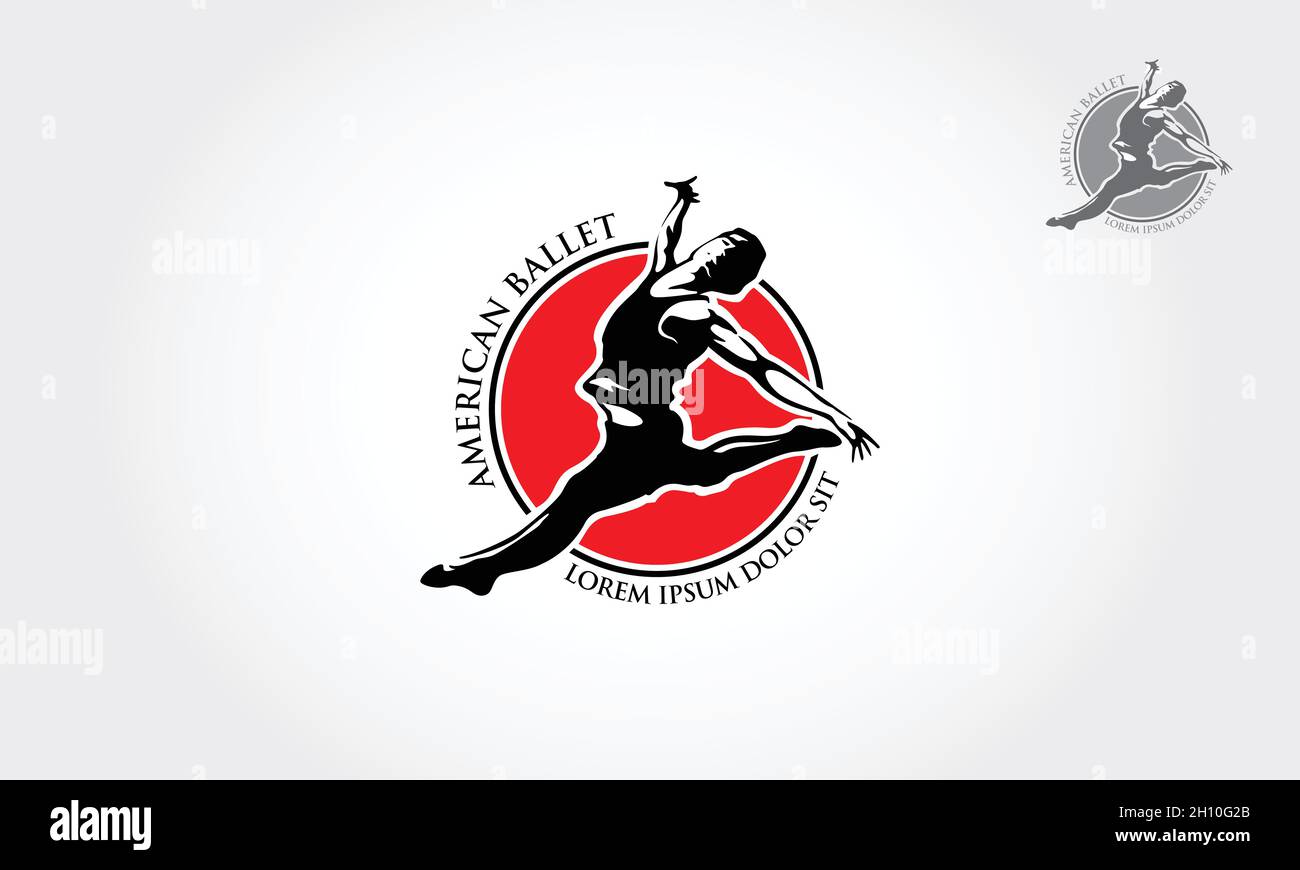 American ballet vector logo template. Smooth and detail vector, modern ...