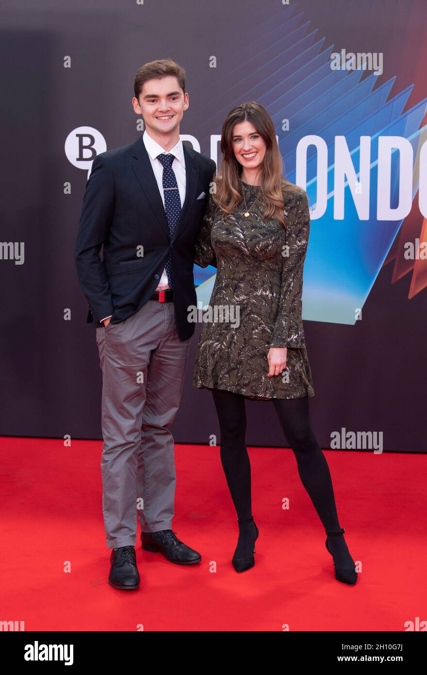London, UK. Henry Bird and Alice Fevronia at the UK Premiere of ...