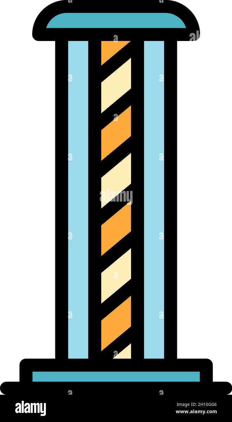 Uv led lamp icon. Outline uv led lamp vector icon color flat isolated ...