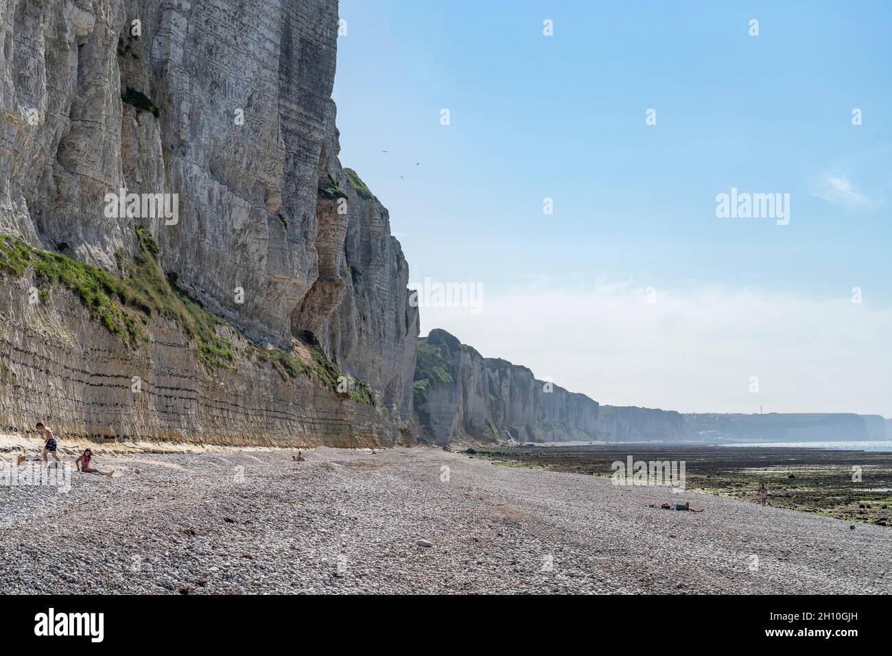 Strand und Steilküste von Fécamp, Normandie, Frankreich | Beach and ...