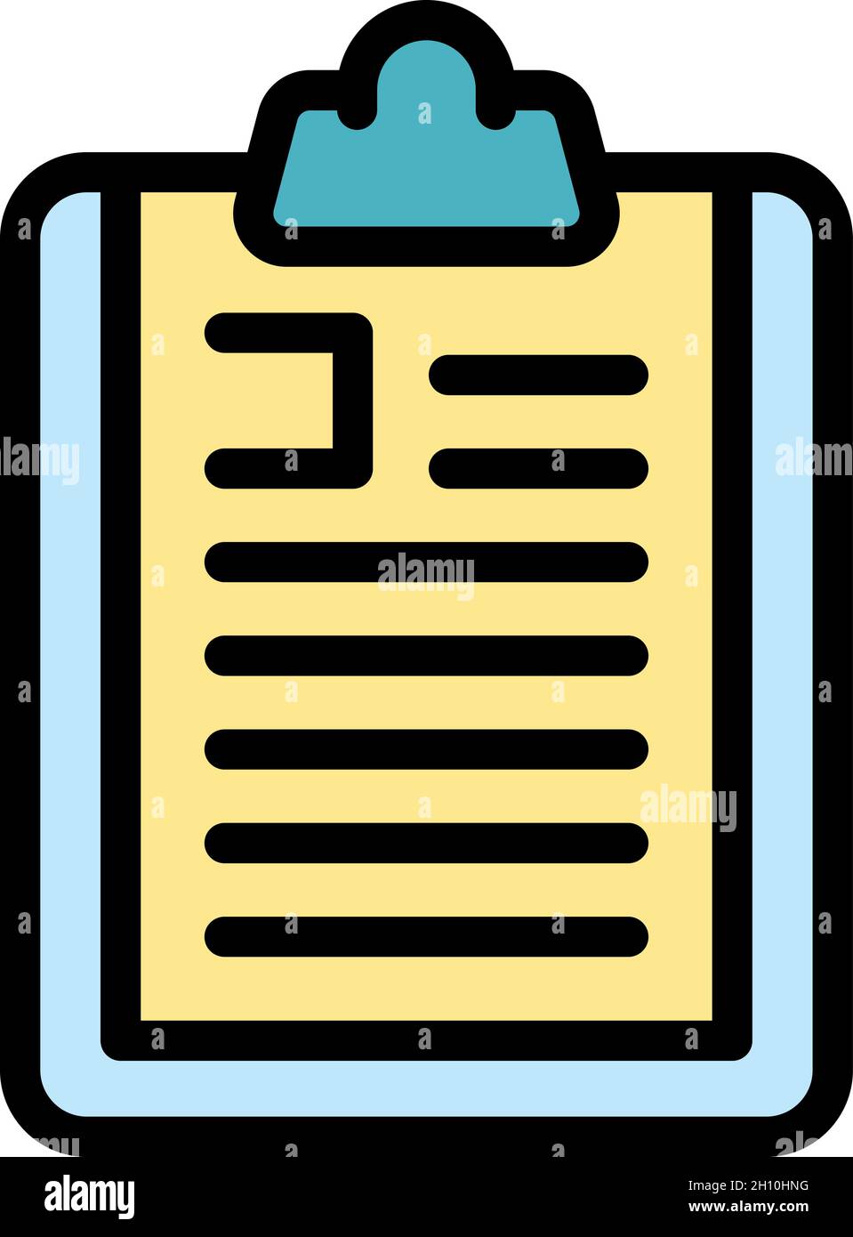 Patient card icon. Outline patient card vector icon color flat isolated ...