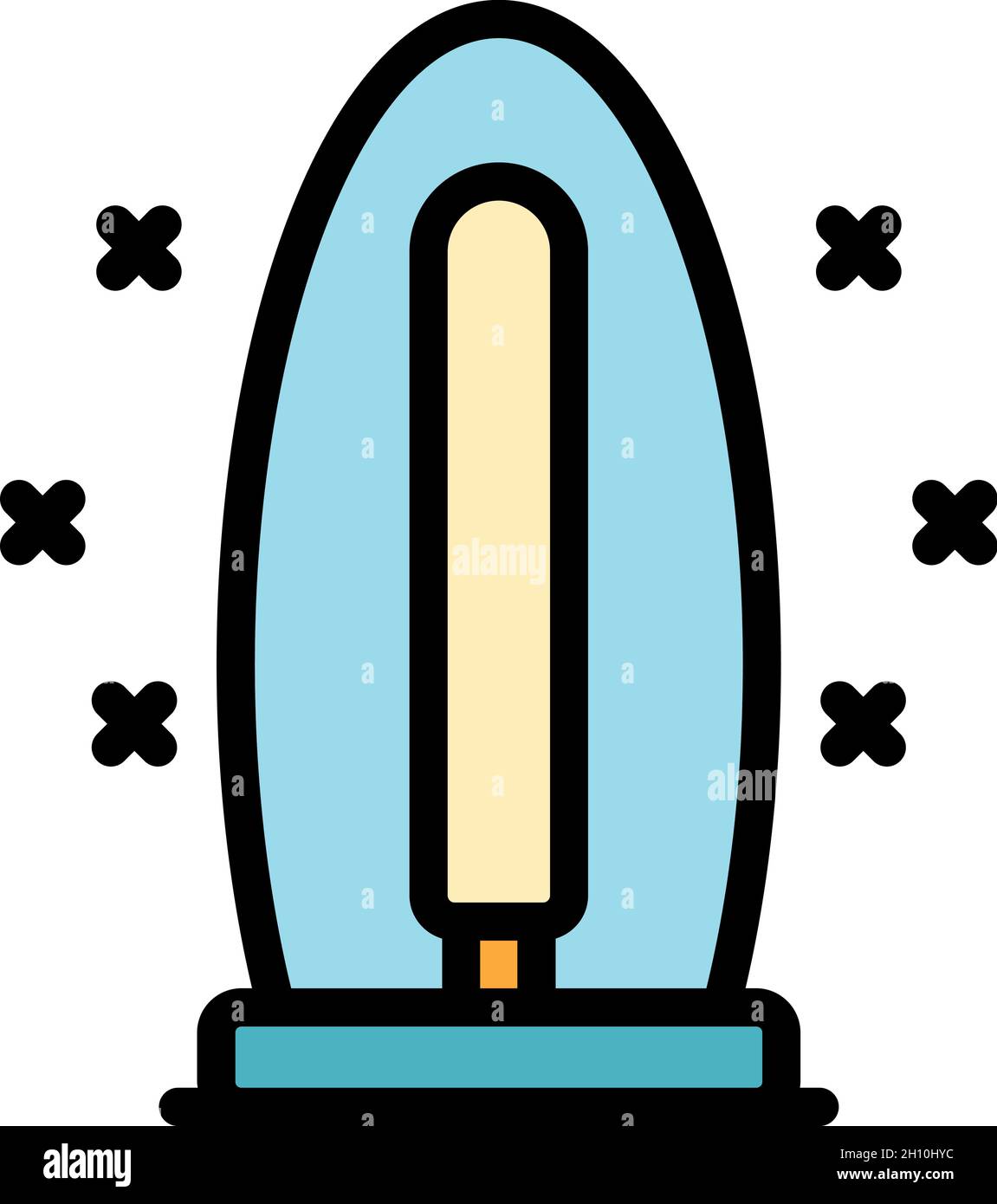 Ultraviolet bulb light icon. Outline ultraviolet bulb light vector icon ...