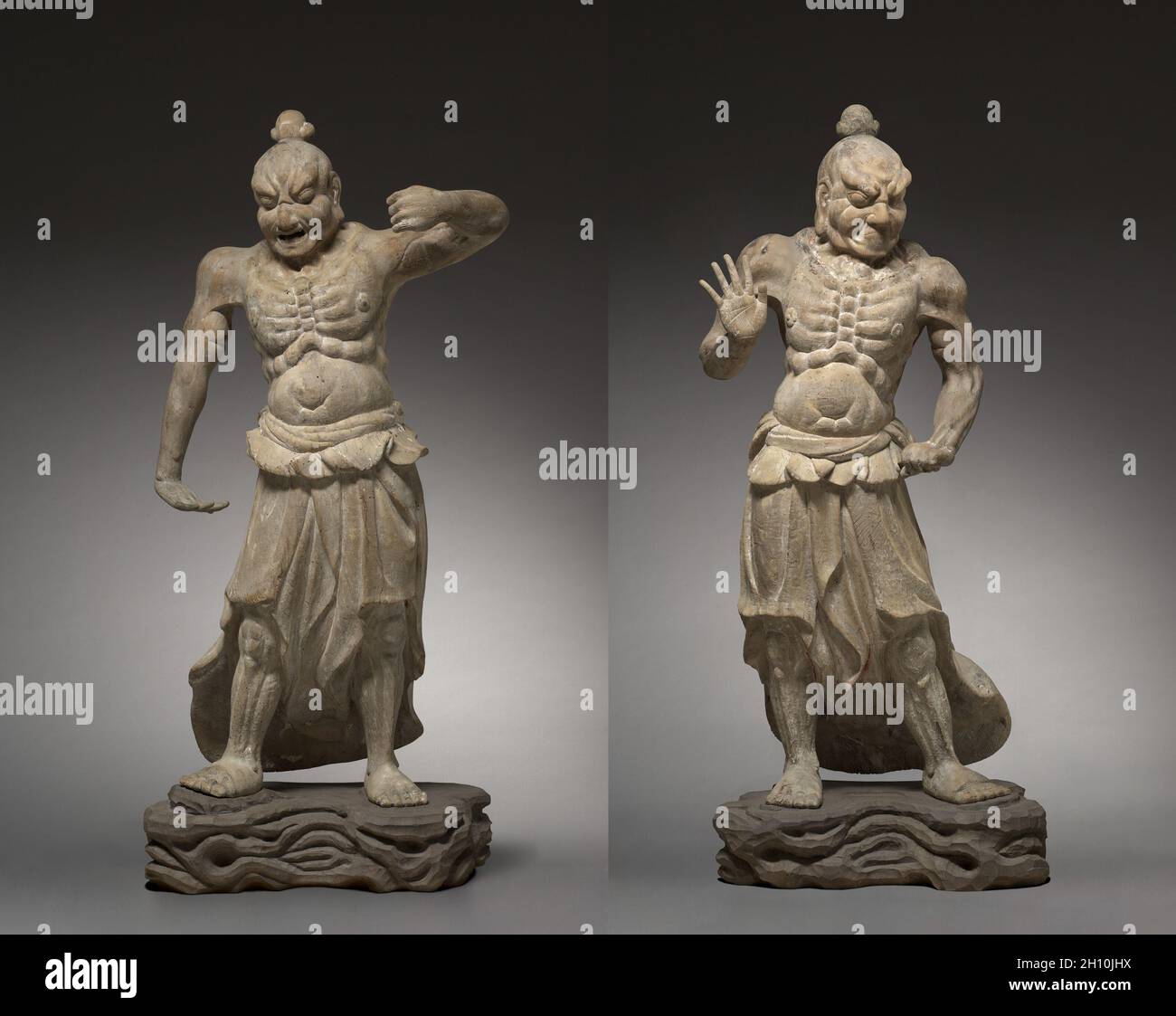 Pair of Guardian Kings (Niō), 1200s. Japan, Kamakura period (1185-1333 ...