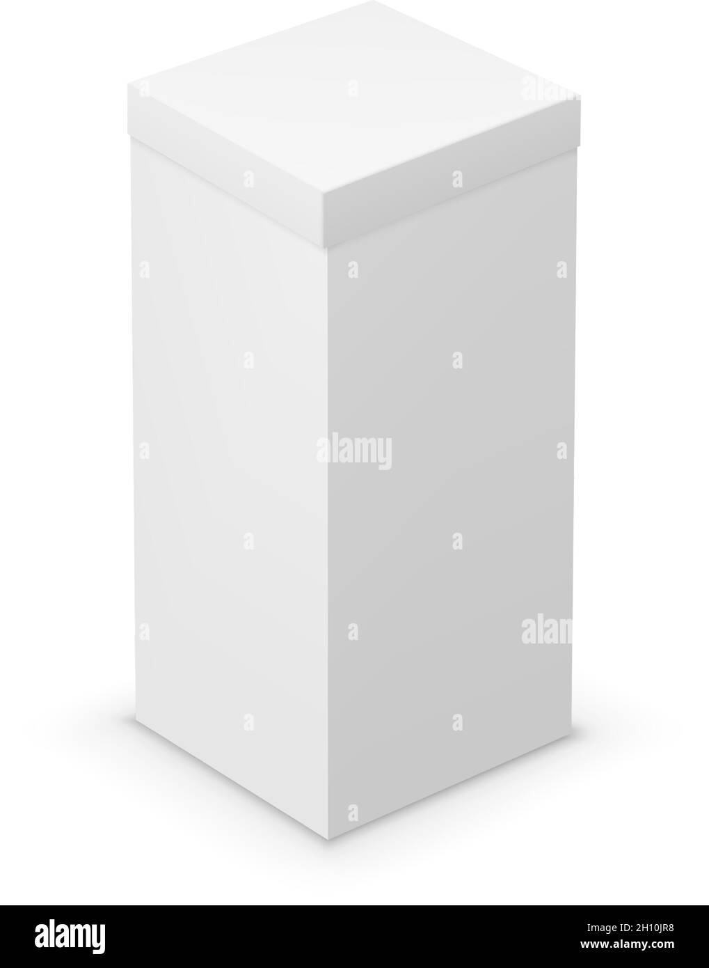 Tall box white on white background, vector illustration Stock Vector ...