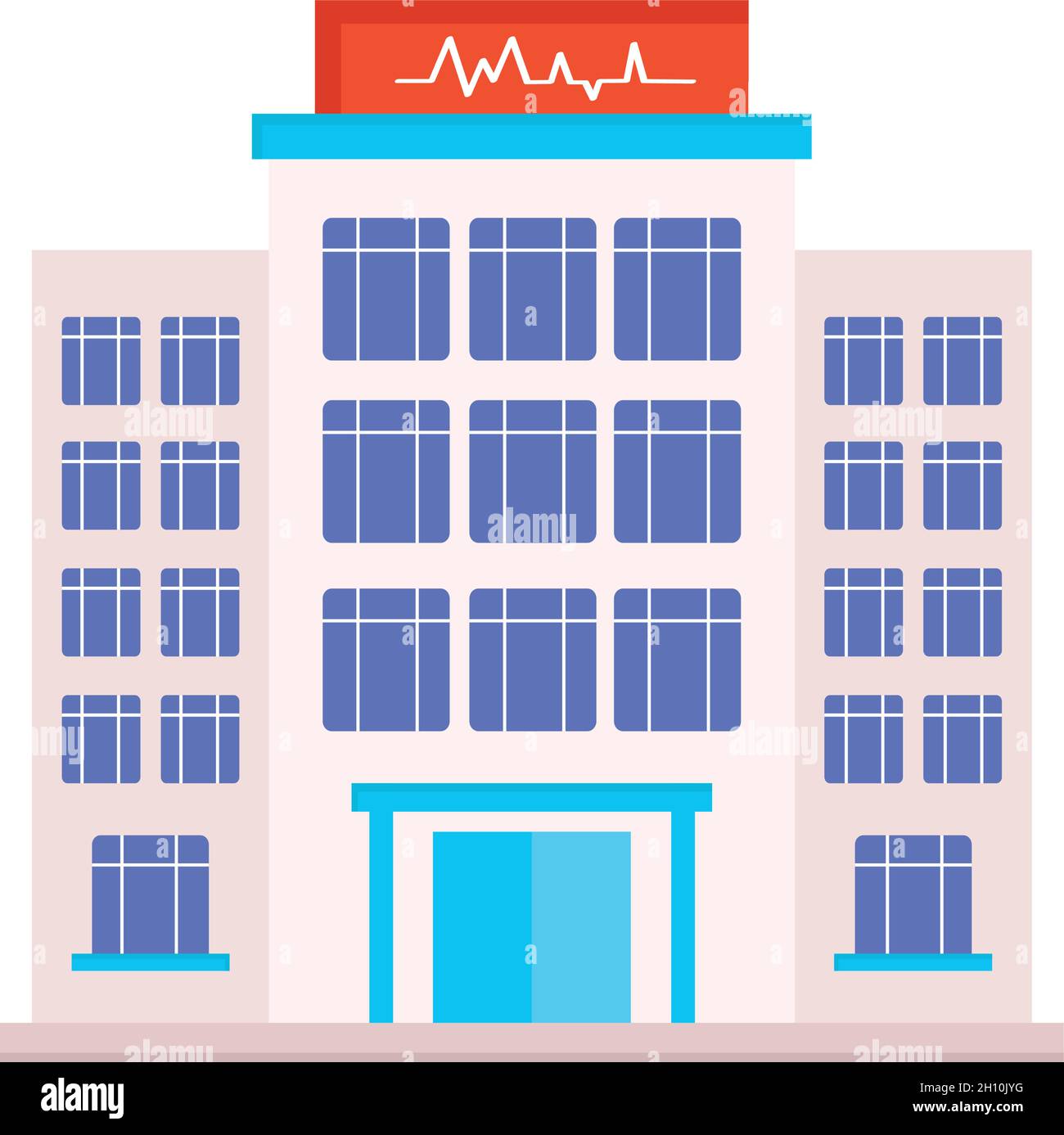 hospital building heartbeat Stock Vector Image & Art - Alamy