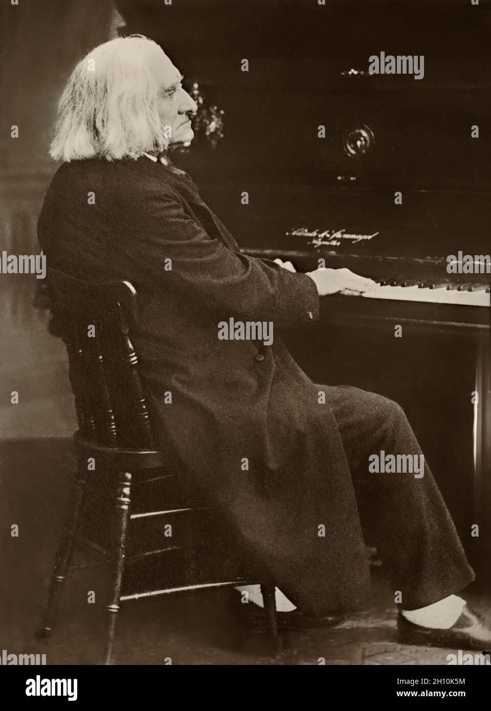 Portrait of Franz Liszt, 1811-1886, Hungarian composer, virtuoso ...