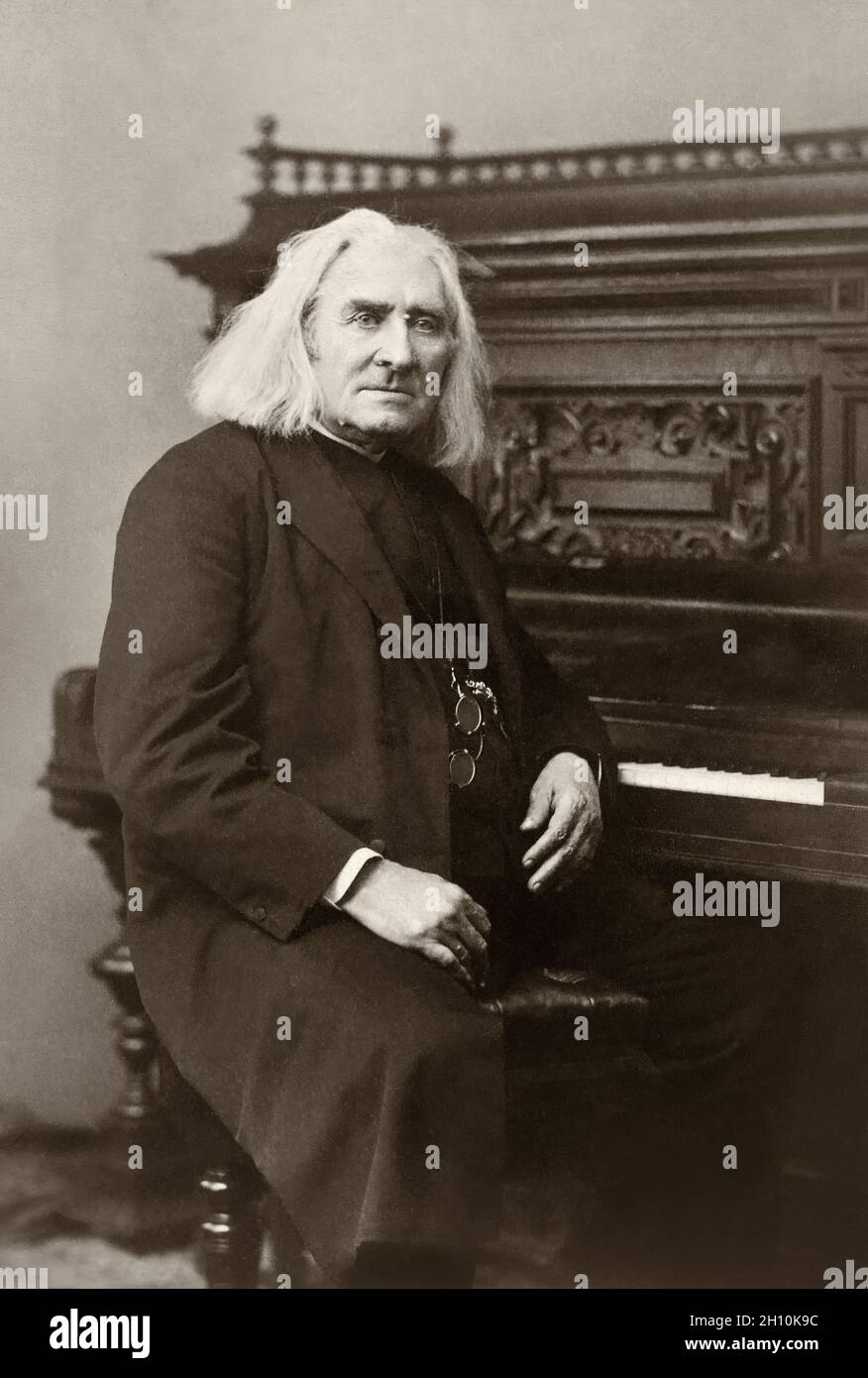 Portrait of Franz Liszt, 1811-1886, Hungarian composer, virtuoso ...