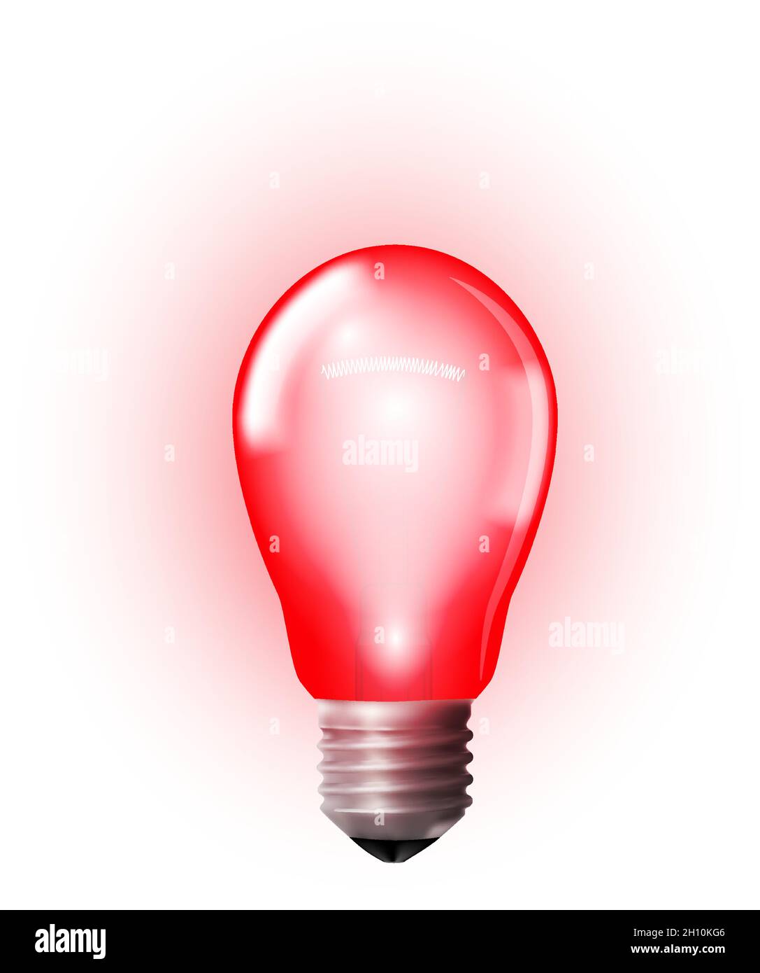 Red Colored Glowing Electric Light Bulbs Stock Vector Image & Art - Alamy