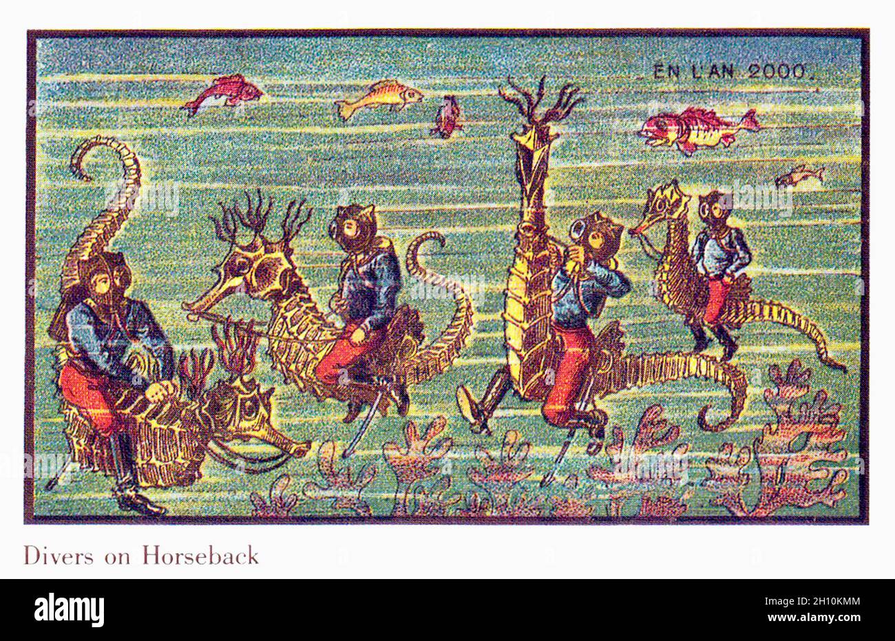 Jean-Marc Côté - Divers on Horseback - 1899 Stock Photo - Alamy