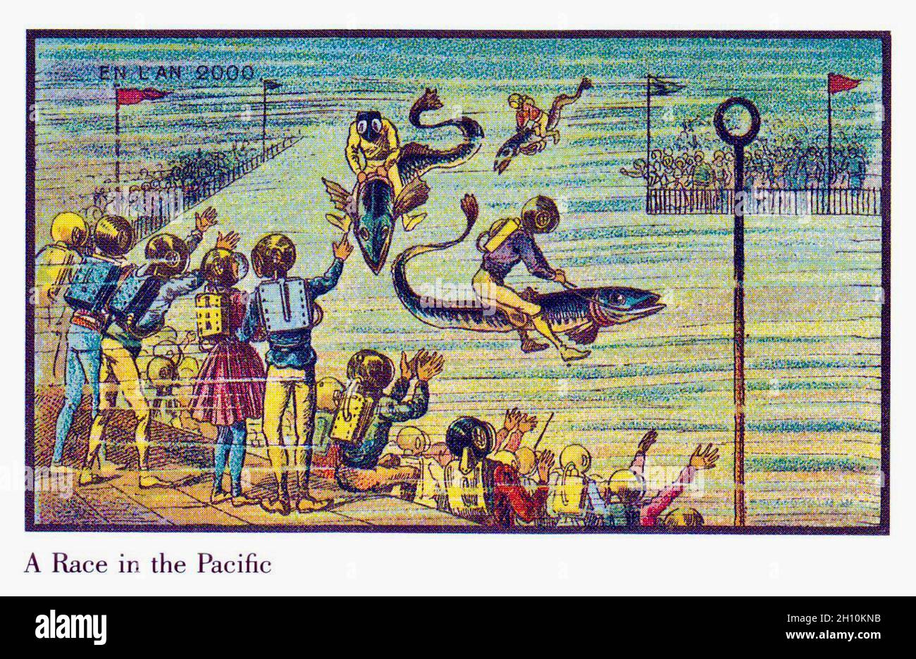 Jean-Marc Côté - A Race in the Pacific - 1899 Stock Photo - Alamy