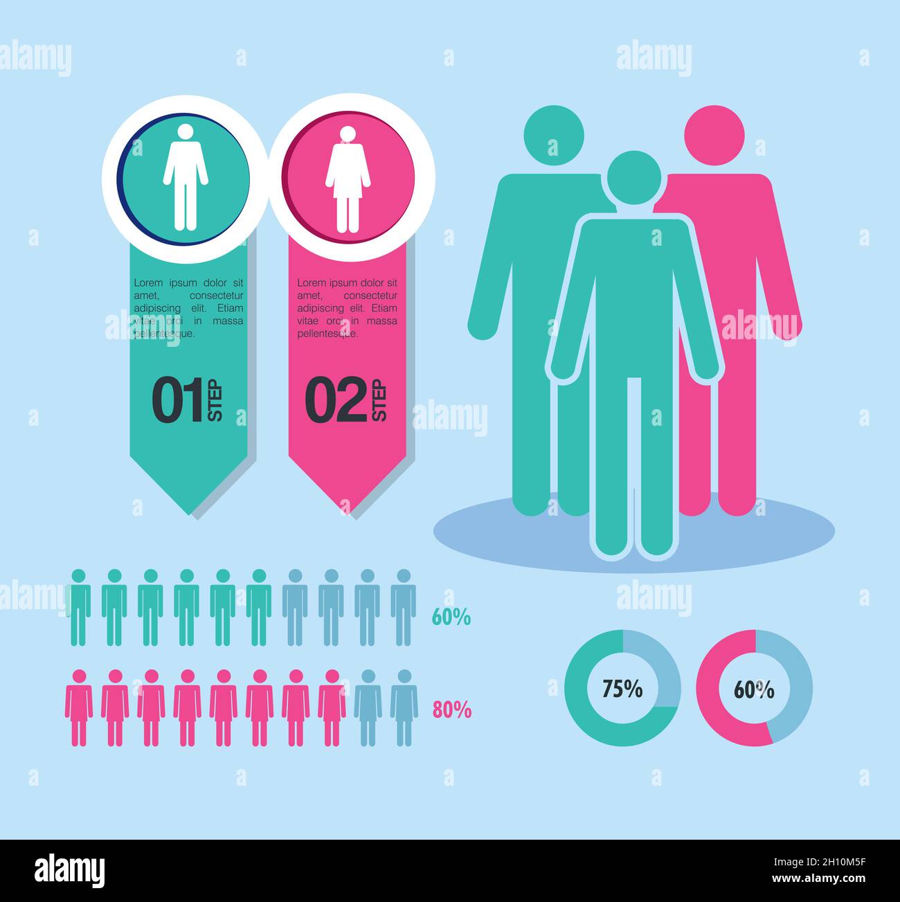 four population infographic icons Stock Vector Image & Art - Alamy