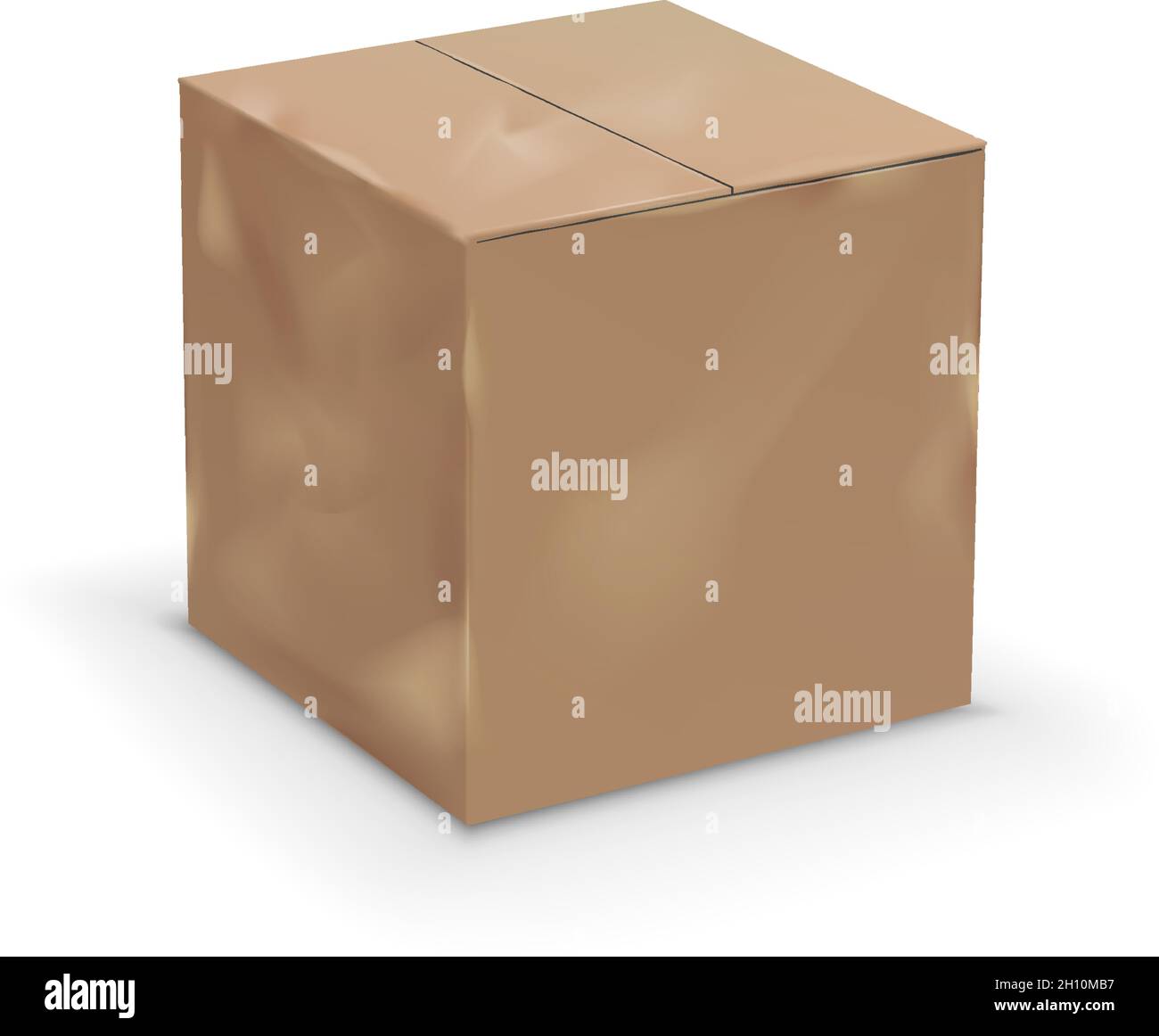 Cardboard worn box for stuff, vector illustration Stock Vector Image ...