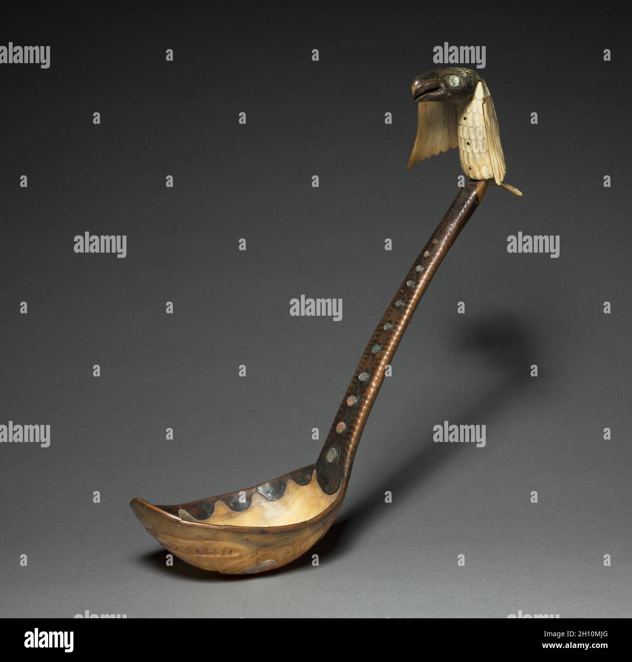 Ladle, late 1800s. Northwest Coast, Tlingit, 19th century. Horn, bone ...