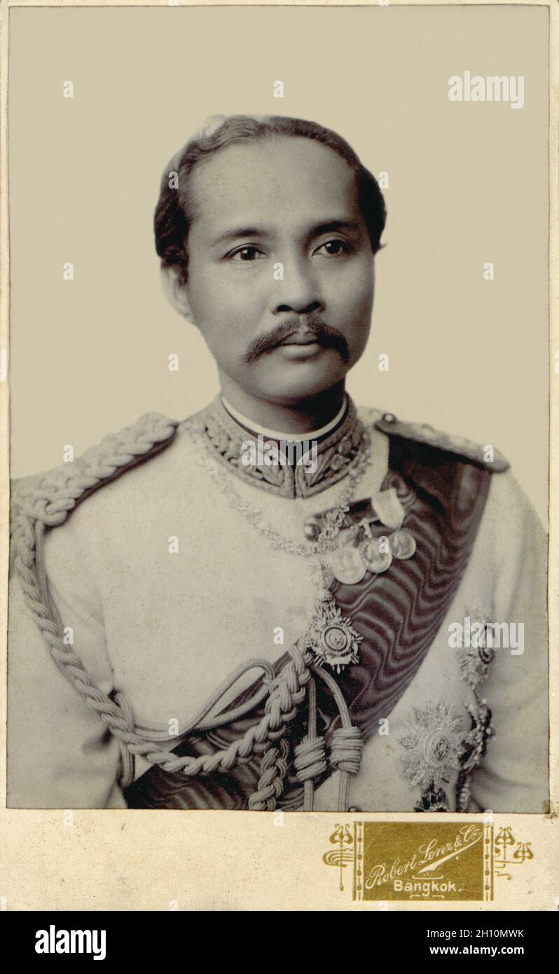 ANTIQUE REPRO CDV H. M. CHULALONGKORN KING RAMA V OF SIAM, R. LENZ ...