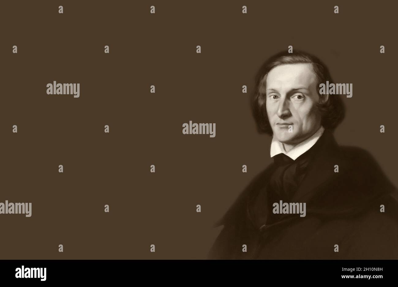 Portrait of Franz Liszt, 1811-1886, Hungarian composer, virtuoso ...