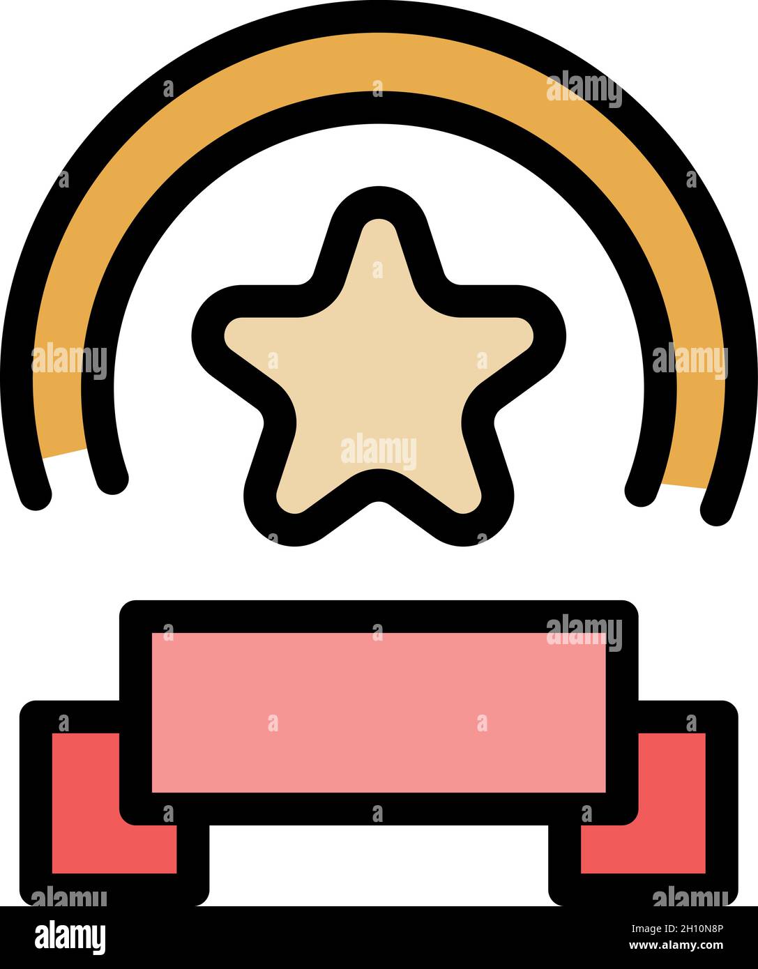 Best winner award icon. Outline best winner award vector icon color ...