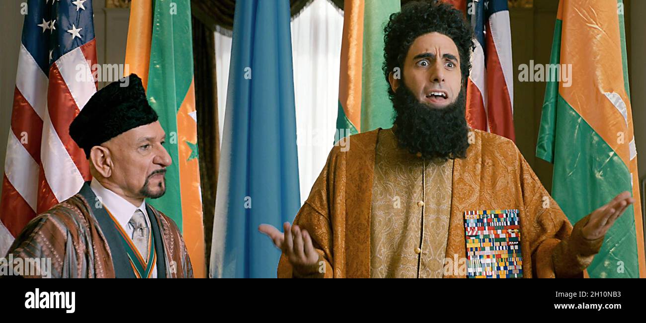 New York, USA. Sacha Baron Cohen and Ben Kingsley in the promo for ...
