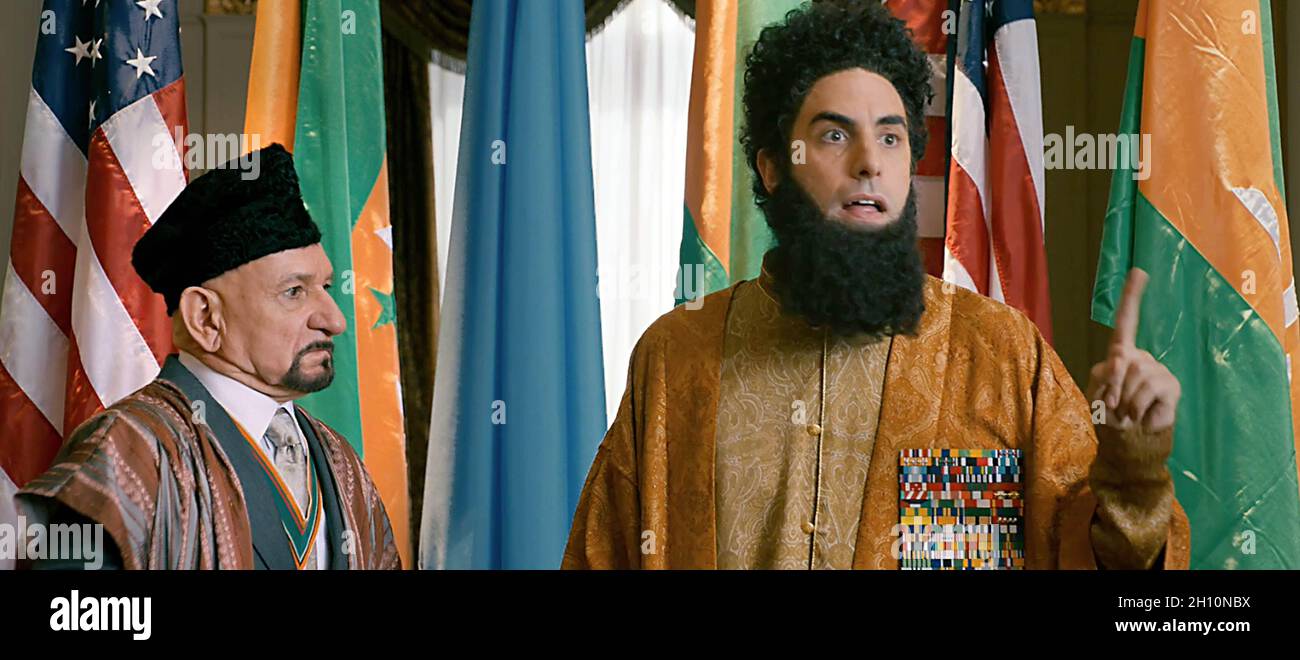 New York, USA. Sacha Baron Cohen and Ben Kingsley in the promo for ...