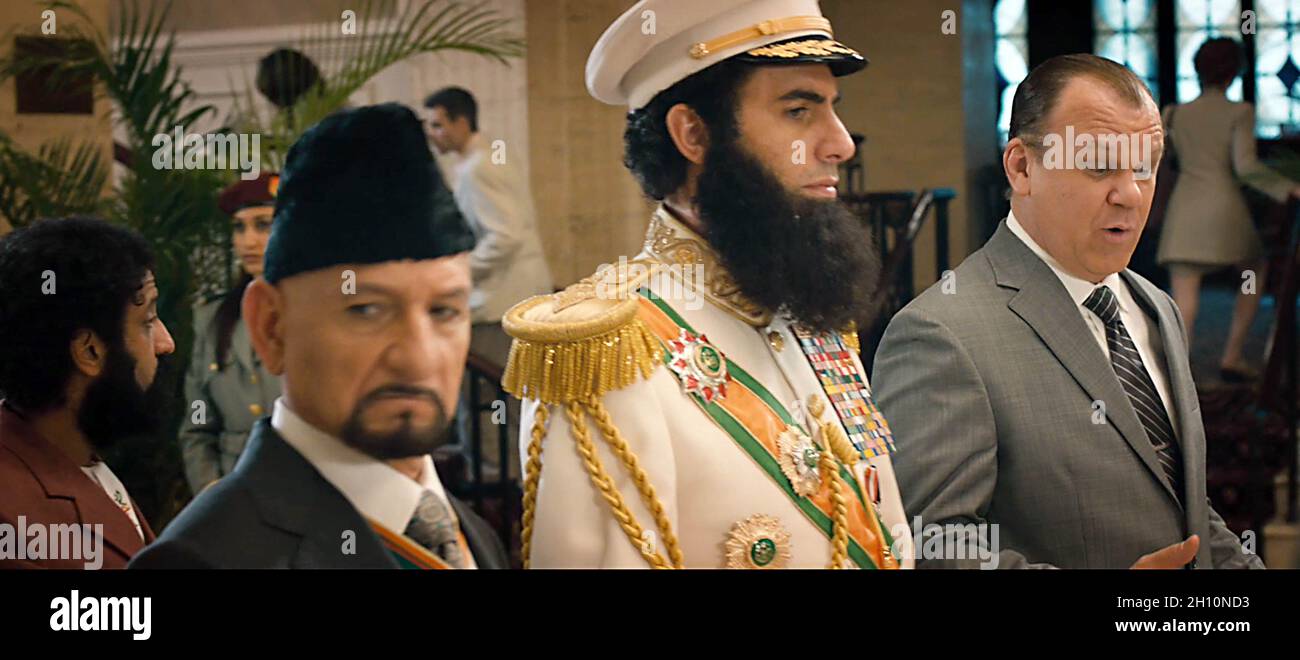 New York, USA. Sacha Baron Cohen, John C. Reilly and Ben Kingsley in ...