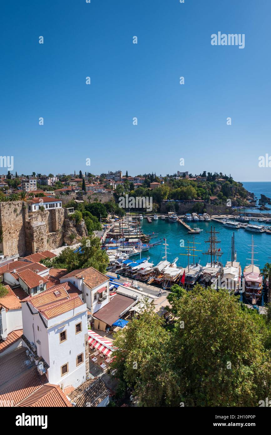 Antalya old city Kaleici view in resort city of Antalya, Turkey Stock ...